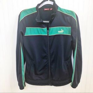 Puma | Jackets & Coats | Puma Navy Green Zipup Trackworkout Jacket L ...